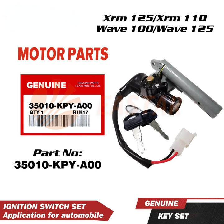Ignition switch set/Key set Xrm 125 Wave 125 Honda Genuine parts made ...
