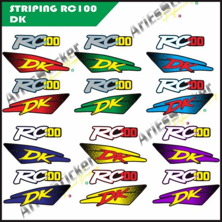 Striping sticker stiker rc dk Suzuki rc100 DX copy original | Lazada ...