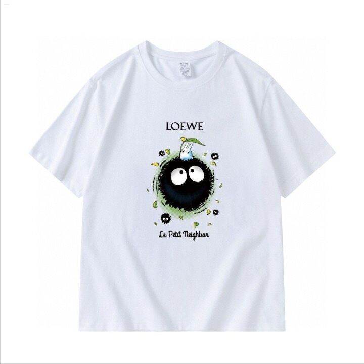 LOEWE Luo Ywei เสื้อยืดผู้ชายแขนแขนสั้นคอกลมพิมพ์ลายเหมือนกัน,เสื้อยืด ...