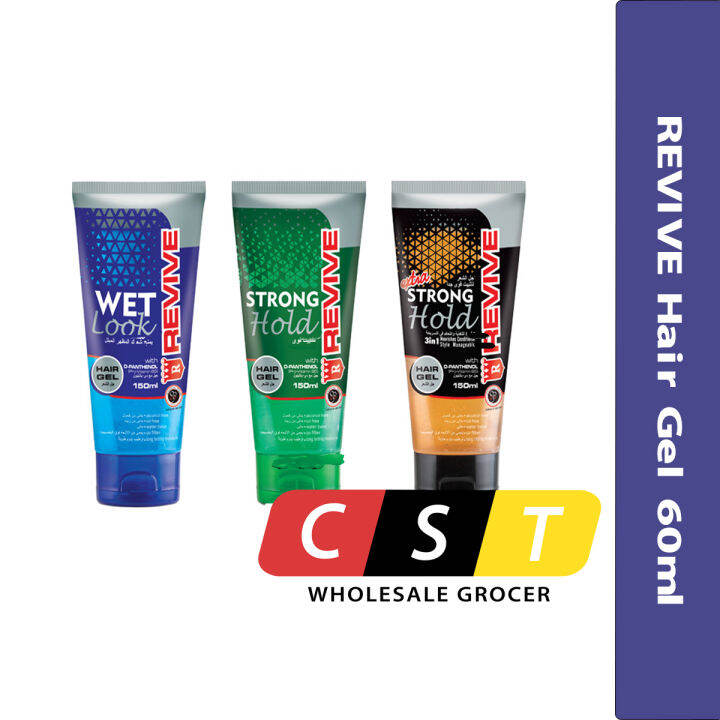REVIVE Men Hair Gel 60ml ( Extra Strong Hold/ Strong Hold/ Wet Look ...