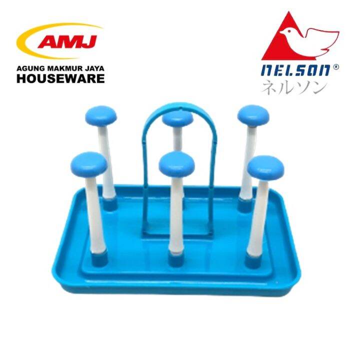 RAK TEMPAT GELAS PLASTIK / GLASS STAND WARNA NELSON | Lazada Indonesia