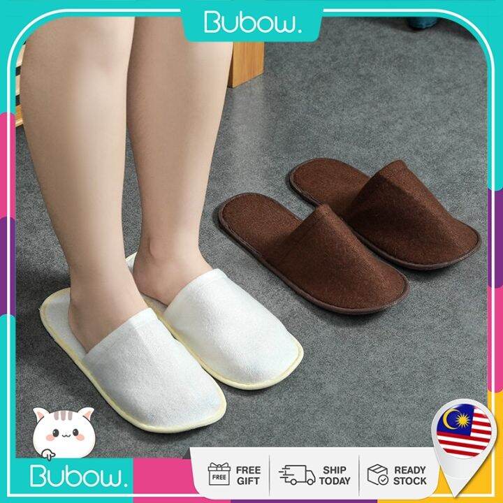 READY STOCK🔥BUBOW Disposable Slippers for Hotel Airbnb Homestay Budget ...