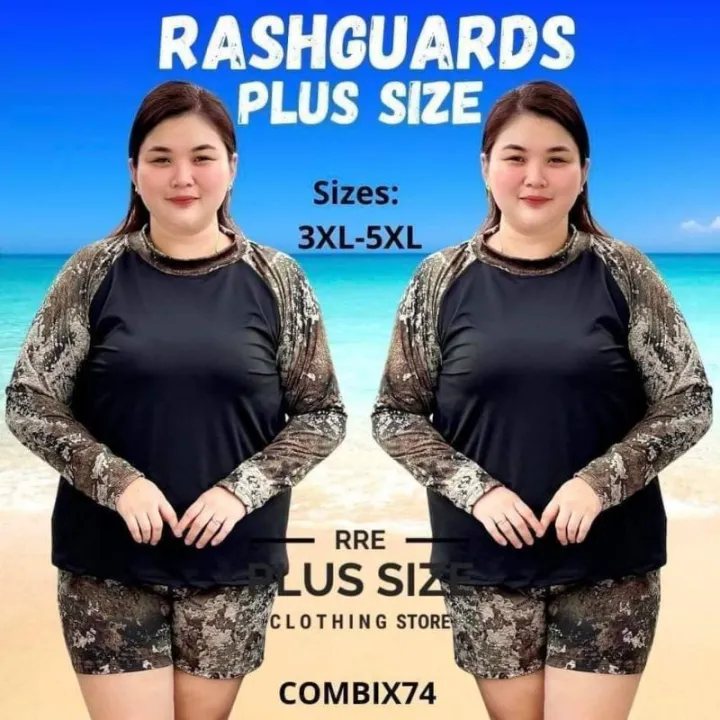 PLUS SUZE RASH GUARDS UNISEX DESIGNS 3XL-5XL | Lazada PH
