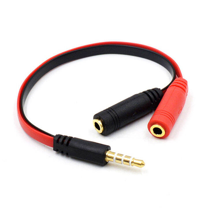 Audio Splitter Cable 3.5mm Jack Male To 2 Female Aux Cable Microphone ...