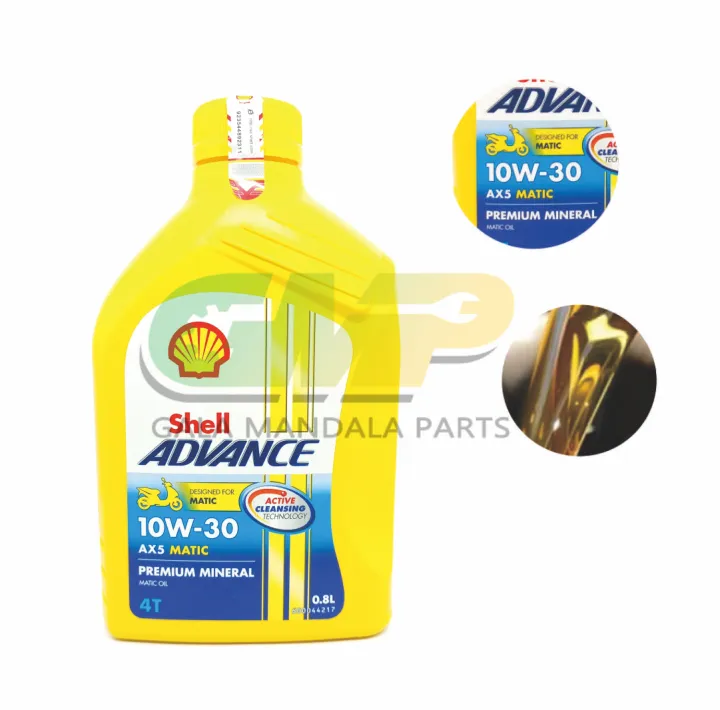 Oli Shell Advance Ax5 Matic 800ml 10w30 20w40 4T Beat Mio Vario Scoopy ...