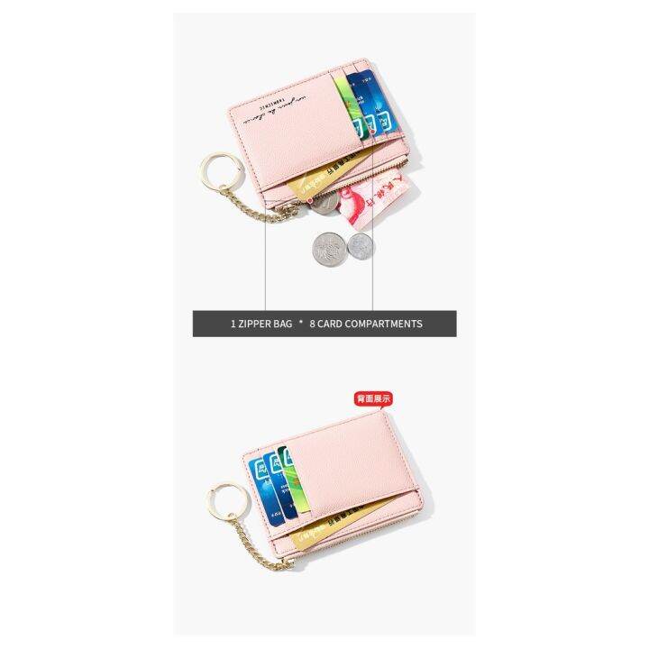 【TAOMICMIC】Women's Coin Purse Korean Plain Small Card Multi-Function ...