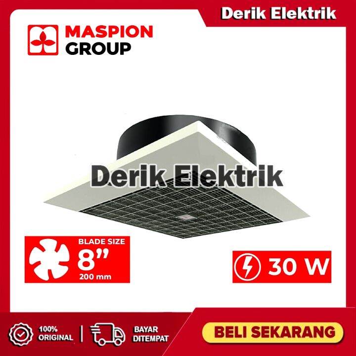 MASPION EXHAUST FAN / HEXOS PLAFON CEF20 / CEF-20 / CEF 20 (8 INCH) GARANSI RESMI | Lazada Indonesia
