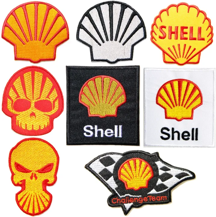 🔥 Shell Oil 🔥 นำ้เครื่อง เชลล์ โลโก้ อาร์ม ปัก ตัวรีด ตัวรีดติดเสื้อ ตก ...