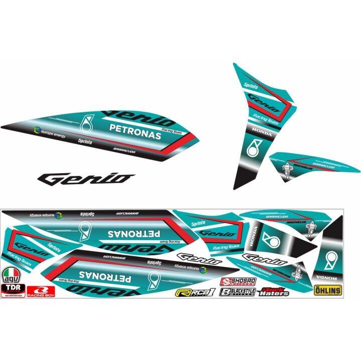 VARIASI PETRONAS CUSTOM / COD STICKER VARIASI MOTOR HONDA GENIO ALL ...