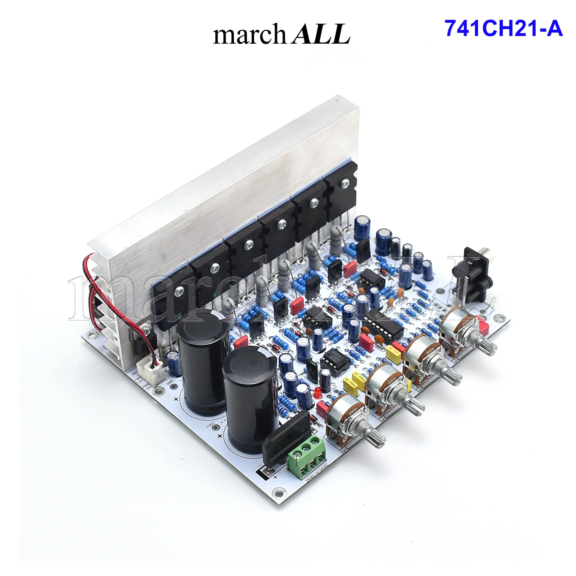 Marchall 741CH21-A ชุดลงอุปกรณ์ 741 AMP บอร์ดแอมป์ 2.1 Channel + ซับเบส ...
