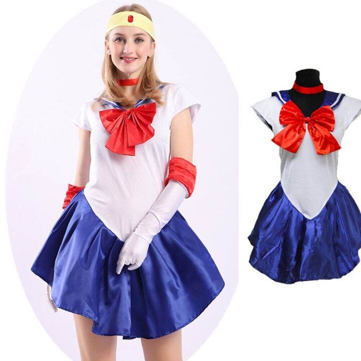 Anime Sailor Moon Cosplay Costume Japanese Cartoon Cosplay Girl Mercury ...