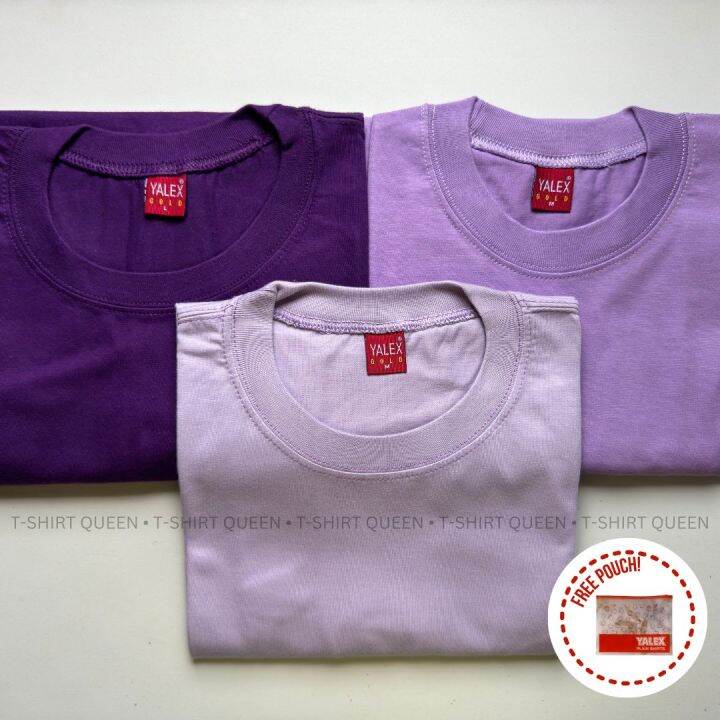 YALEX RED LABEL Round Neck Plain T-shirt UNISEX - SHADES OF VIOLET ...