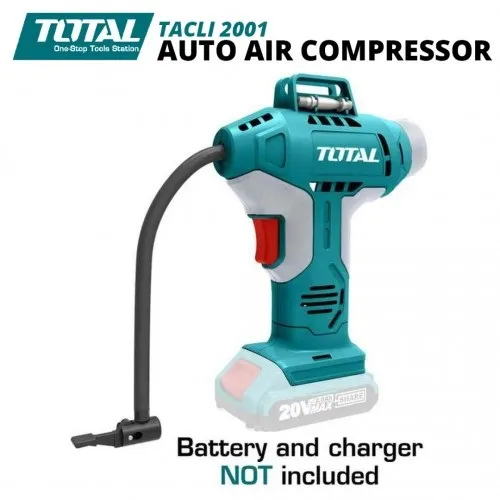 Total TACLI2001 Lithium-Ion auto air compressor 20V 150 PSI w/o Battery ...