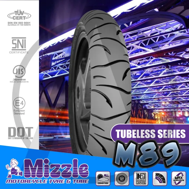 Mizzle M89 90/80 17" Tubeless Motorcycle Tire | Lazada PH