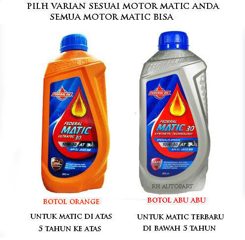 Oli Federal Matic 30 800ml 10w-30 oli federal matic 0,8L oli honda ...