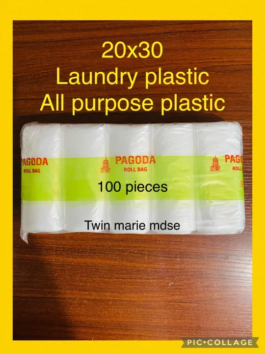 Laundry plastic 20x30 (5 rolls) (100 pieces) ALL PURPOSE PLASTIC ...