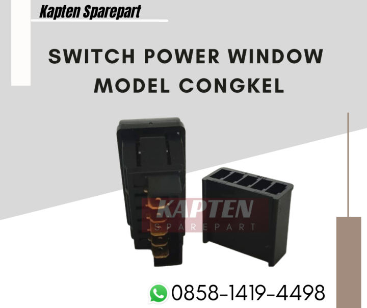 SAKLAR SWITCH POWER WINDOW JENDELA MODEL CONGKEL TARIK MOBIL UNIVERSAL ...