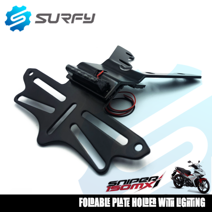 Magnetic Plate Holder Foldable With Light For Sniper 150 Made In ...