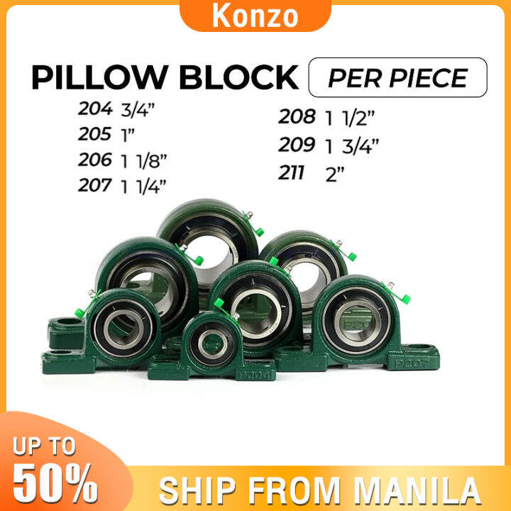 Pillow Block Bearing 1" (UCP205) 1.1/4" (UCP207) Vertical Spherical ...