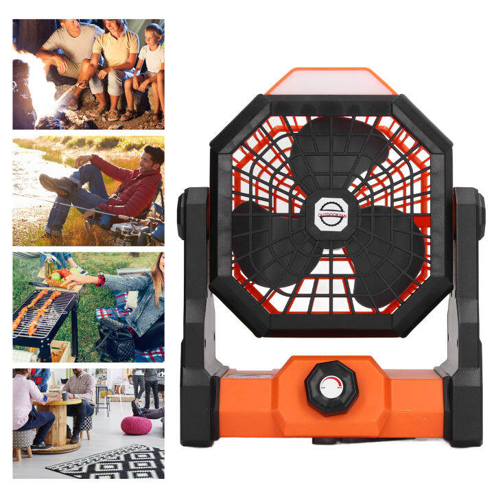Desktop Fan 270 Degree Rotation Rechargeable Camping Fan for Picnic ...