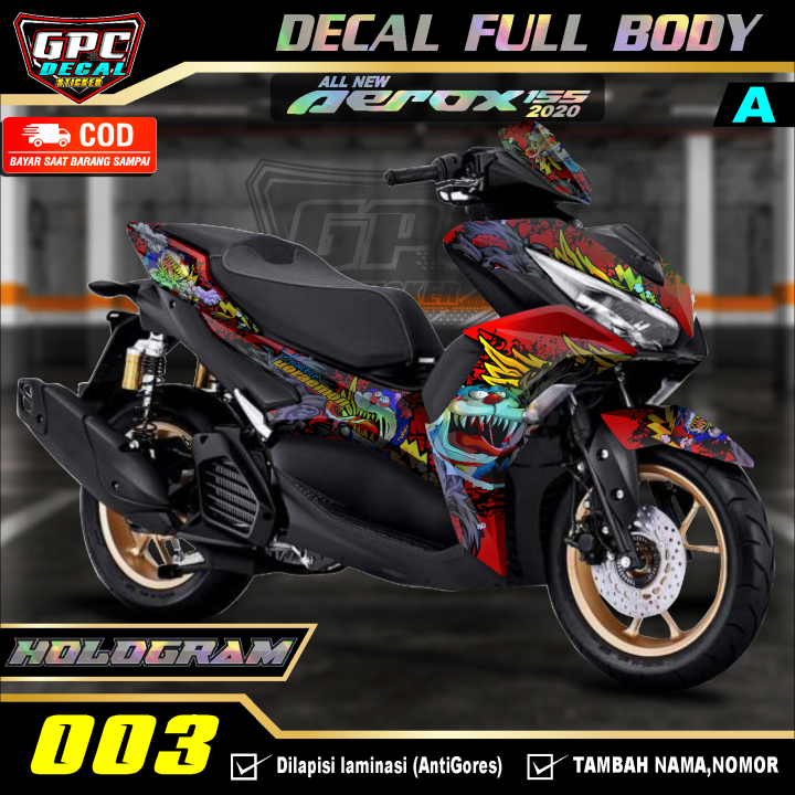 Decal Sticker Variasi Fullbody-STICKER HOLOGRAM All New Aerox 155 ...