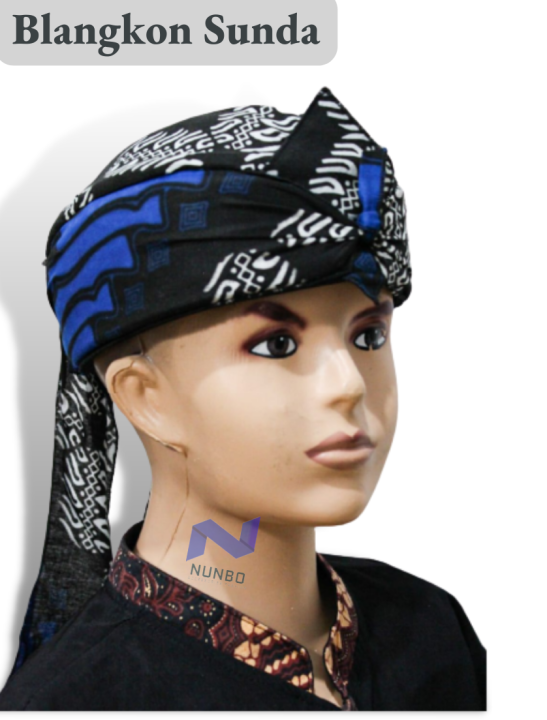 Iket Blangkon sunda jawa tradisional motif batik model atas tertutup ...