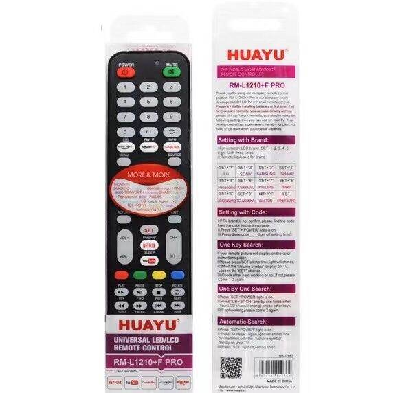 Huayu RM-L1210+F PRO Universal LCD/LED TV Remote Control | Lazada PH