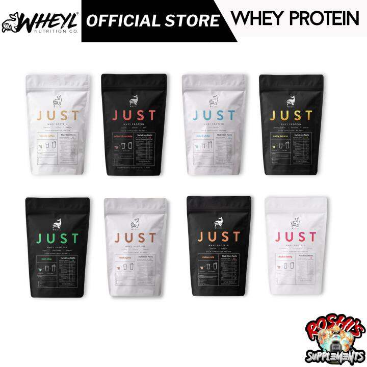 JUST WHEY PROTEIN 1LB - 15 SERVINGS WITH SCOOPER AND STICKERS [BY WHEYL ...