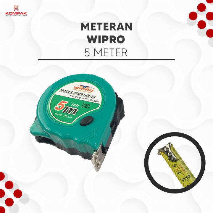 Meteran Wipro 5 Meter / Meteran Tukang / Roll Meter Panjang RM-97 | Lazada Indonesia