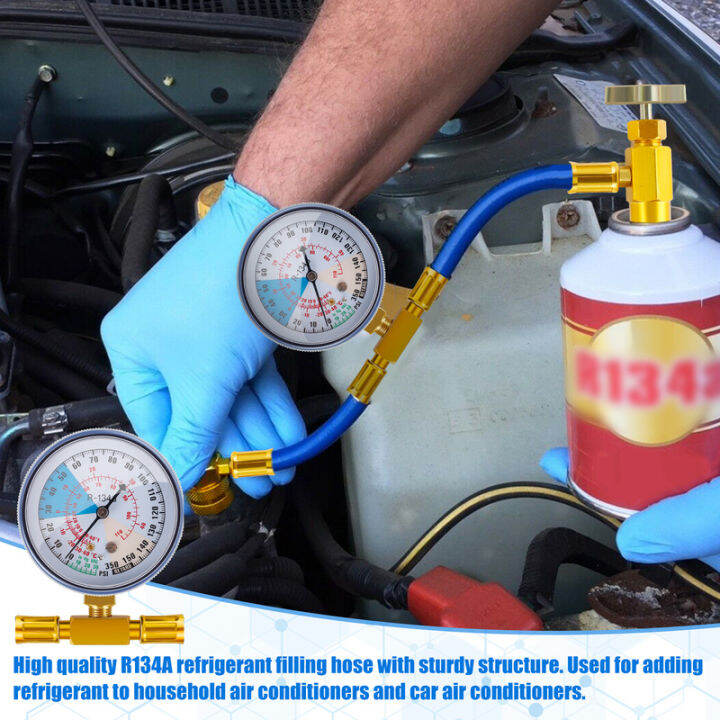 Refrigerant Charge Hose Premium AC Refrigerant Recharge Hose Kit with ...