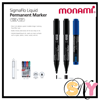 Monami Sigmaflo Permanent Marker F-120 | Lazada