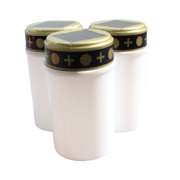 Outdoor Solar Electronic Candle Light Rainproof Flameless Grave ...