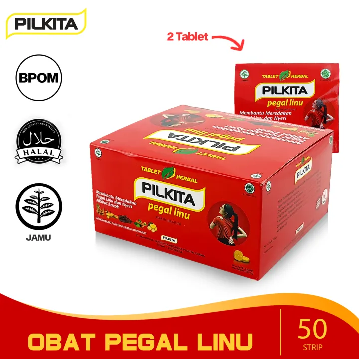 PILKITA Obat / Tablet Pegal Linu 50 Strip Isi 2/4 Tablet BPOM Halal ...
