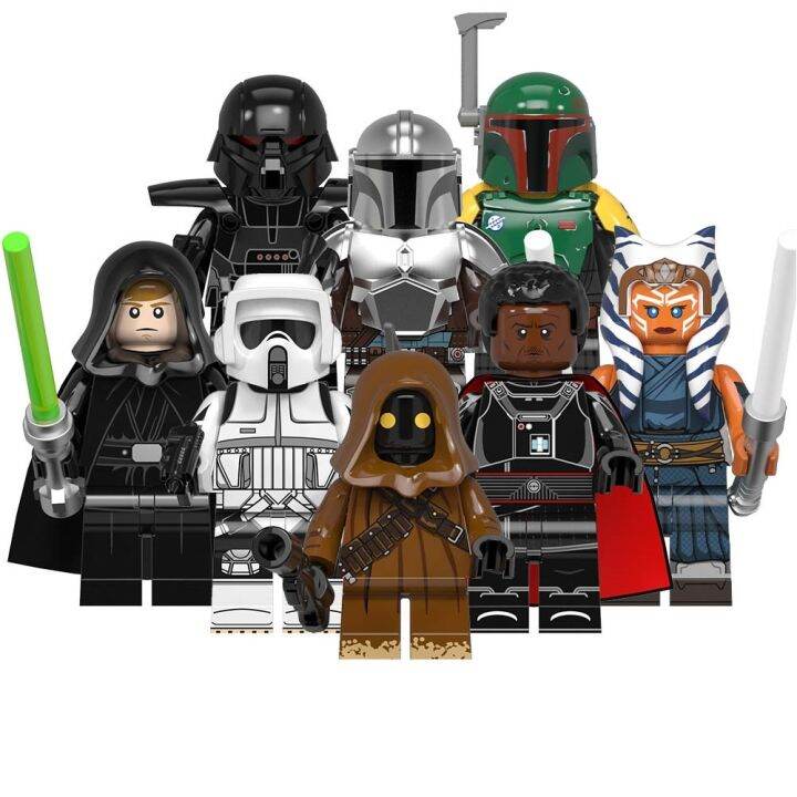 Mandalorian Minifigures stars war Ahsoka Jawas Block Toys Children Gift ...