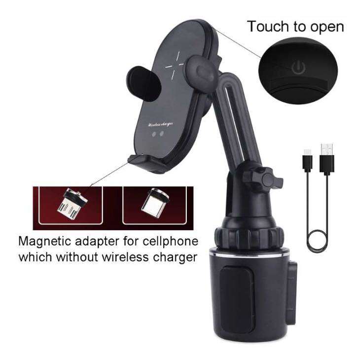 Universal Car Qi 15W Wireless Charger Cup Mobile Phone Holder Mount ... Universal Car Qi 15W Wireless Charger Cup Mobile Phone Holder Mount ...