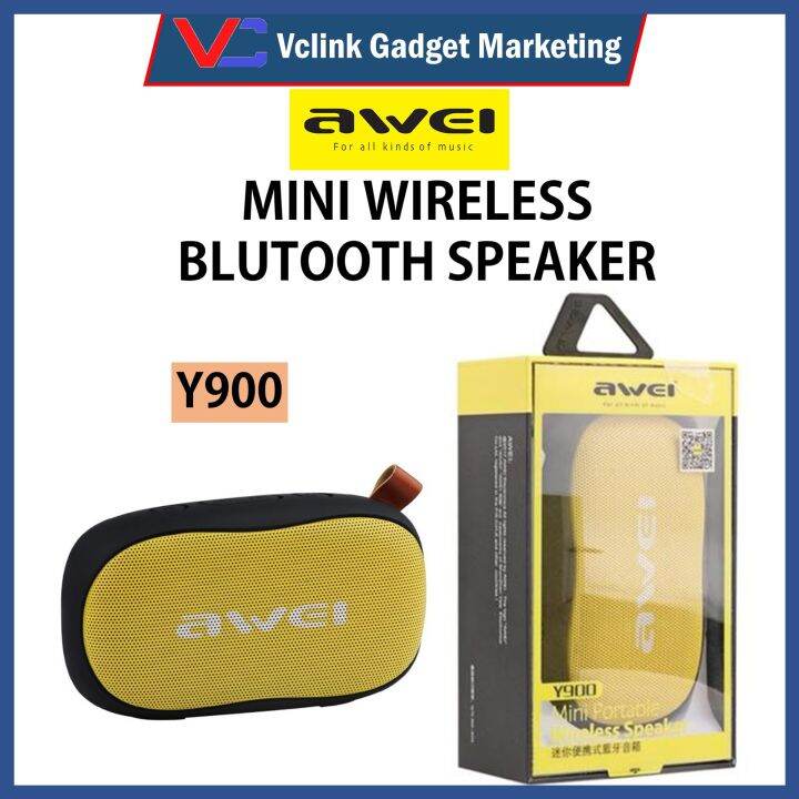 ORIGINAL AWEI Y900 Mini Wireless Bluetooth Speaker Stereo Bass Indoor ...