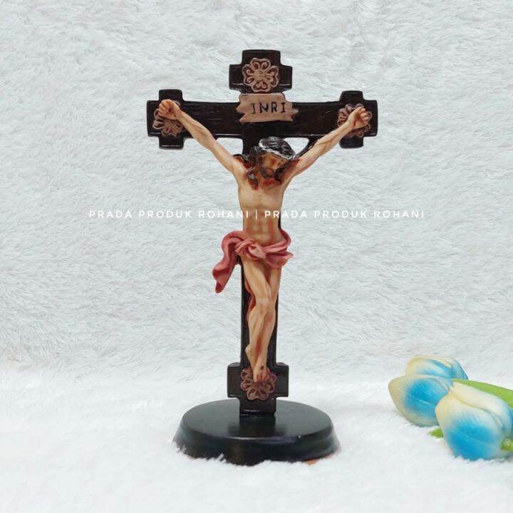 Salib duduk katolik/Salib Klasik/Bahan Resin kokoh/Hadiah Rohani ...