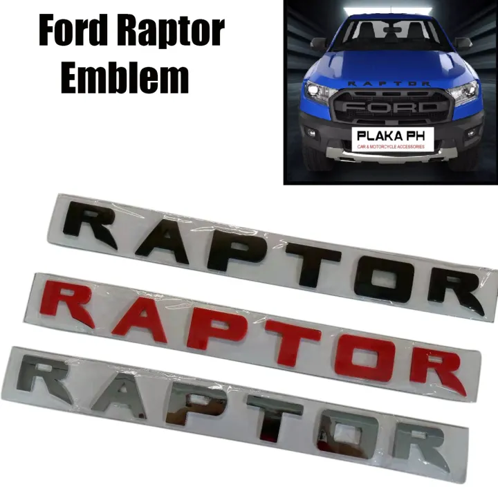 Ford Raptor logo Car Hood Emblem Sticker (Red) | Lazada PH