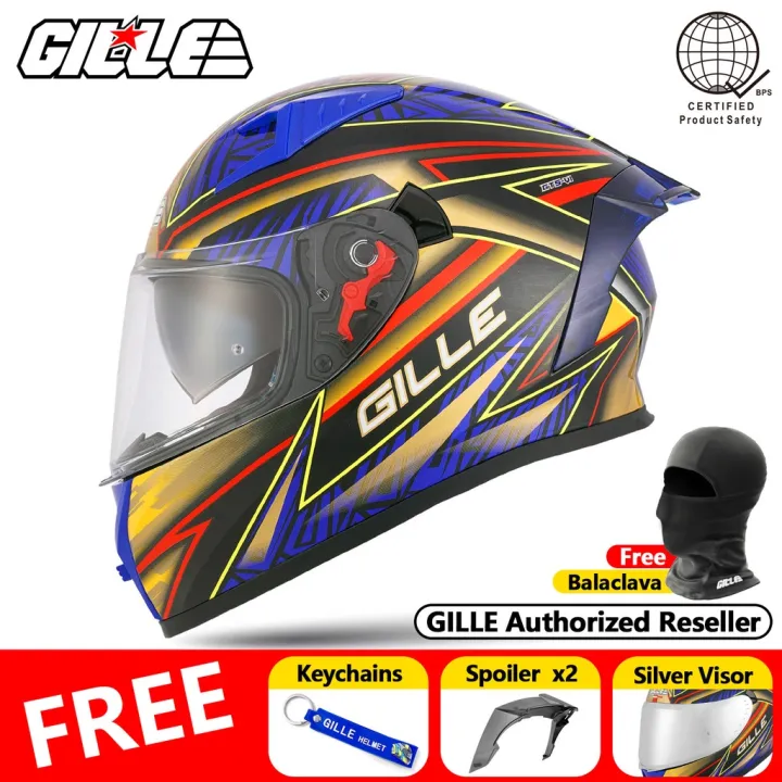 Gille 135 GTS-V1 Pitstop Full Face Motorcycle Helmets Dual Visor Motor ...