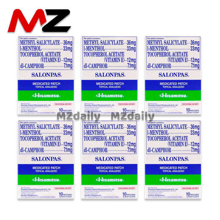 ( SET OF 6 Box ) SALONPAS Medicated Patch (10 Patches) | Lazada PH