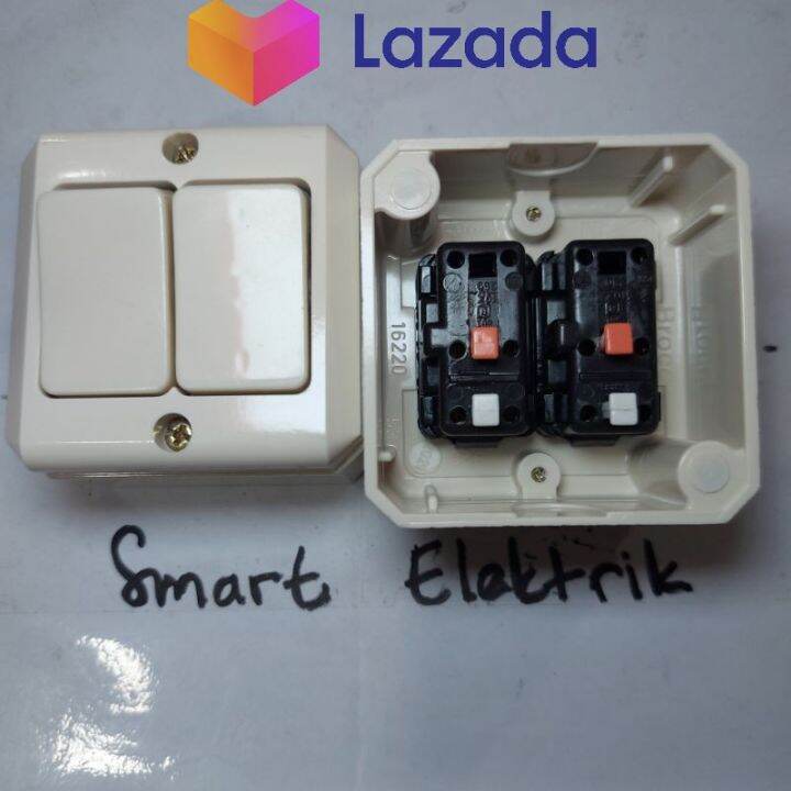 Saklar Seri OB Broco/ Saklar Double(dua) OB Broco Pemasangan Luar Asli ...