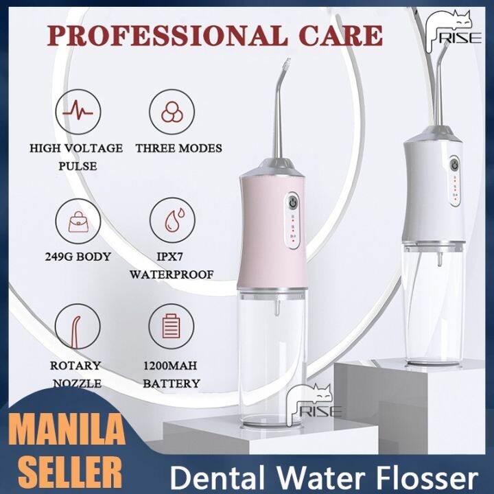 RISE Portable Dental Water Flosser Jet Tooth Pick Electric Floss ...