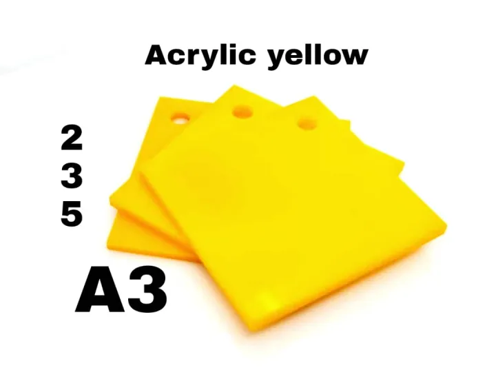 Acrylic Sheet Colour Yellow A3 Size | Lazada