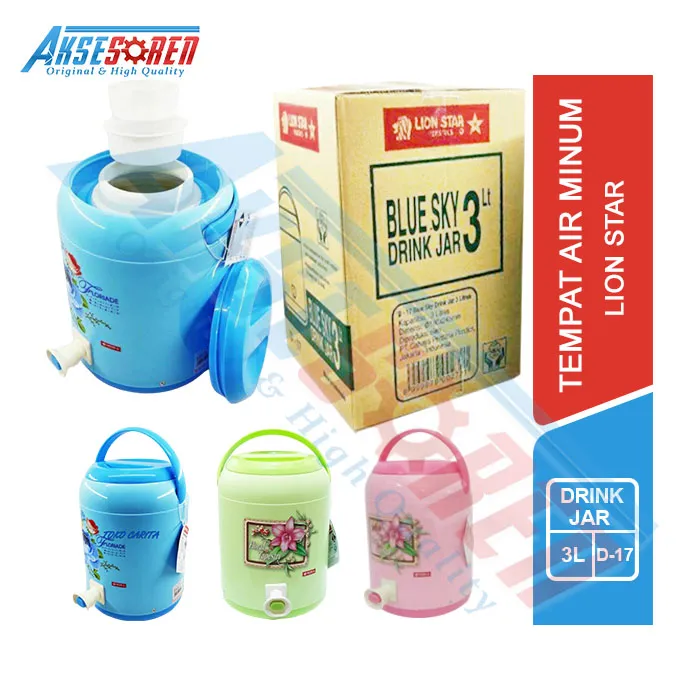 DISPENSER AIR MINUMAN LION STAR D-17 [3 LITER] / DRINK JAR TAHAN PANAS DAN DINGIN / TEMPAT AIR ...