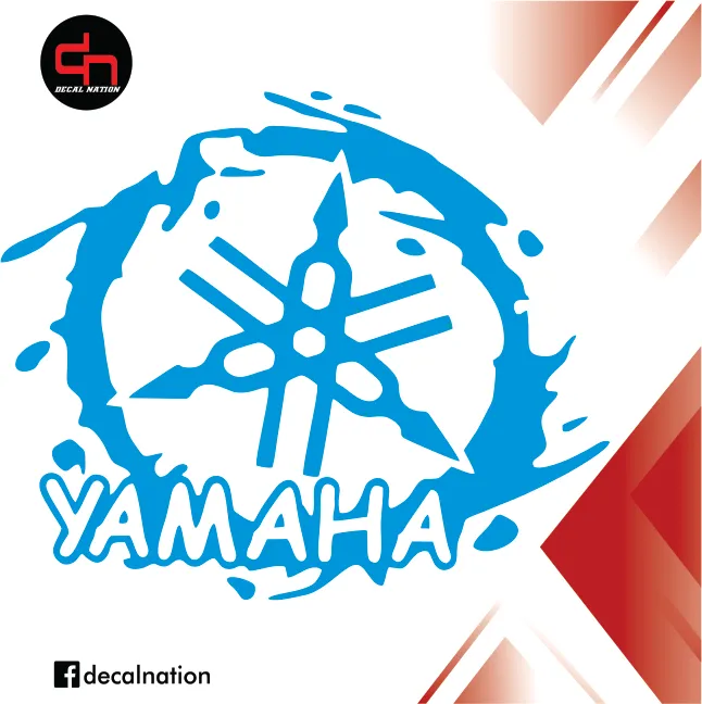 Yamaha Light Blue Cut Out Vinyl Sticker 6' x 5' inches | Lazada PH
