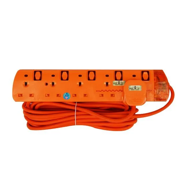 2 Meter Myhom 13A Trailing Socket Extension 4 Gang With Surge Protector ...