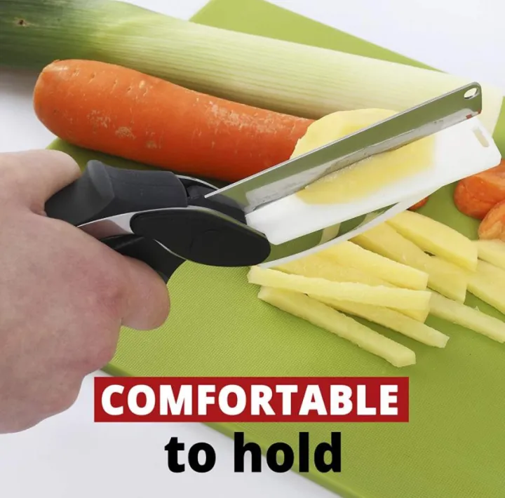 5Star Smart Clever Scissor Cutter 2 in 1 Cutting Board Utility Cutter ...
