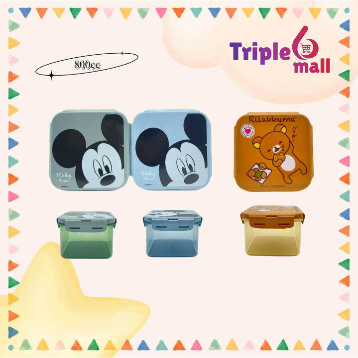 DISNEY CHARACTER LOCK N LOCK TUPPERWARE 800CC | Lazada
