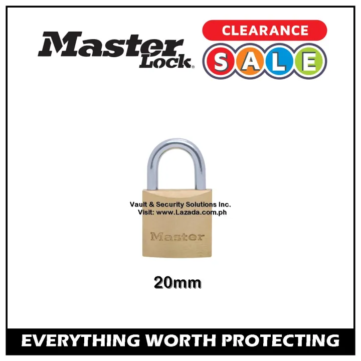 MasterLock Padlock 1900D 20mm Master Lock Brass Padlock Weatherproof ...