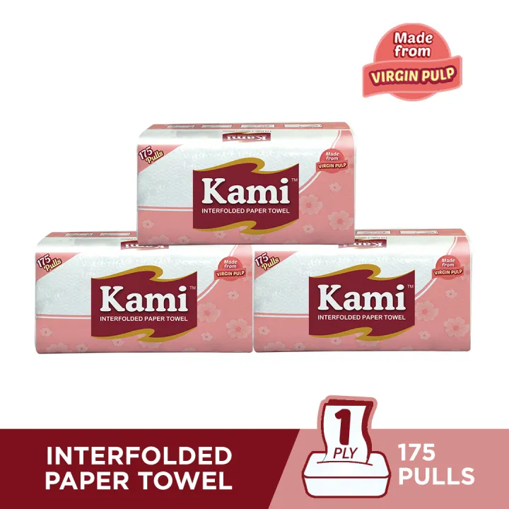 Kami Interfolded Paper Towel (3 packs) | Lazada PH